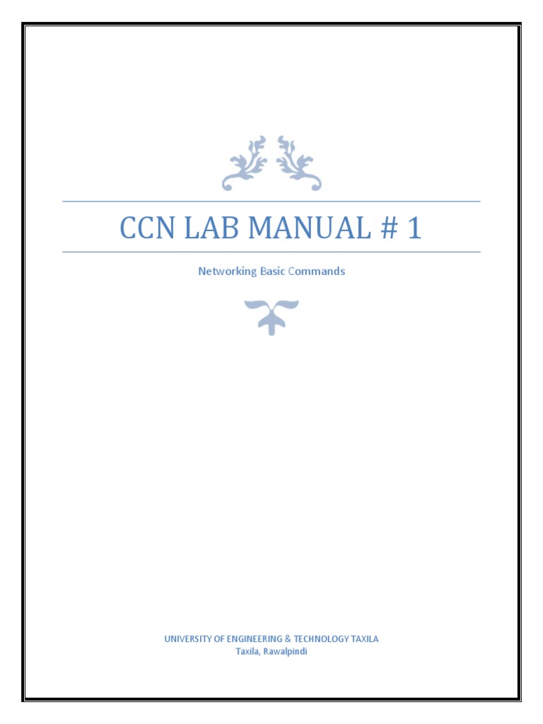 CCN Lab Manual # 1: Networking Basic Commands | PDF | Ip Address | Domain Name System