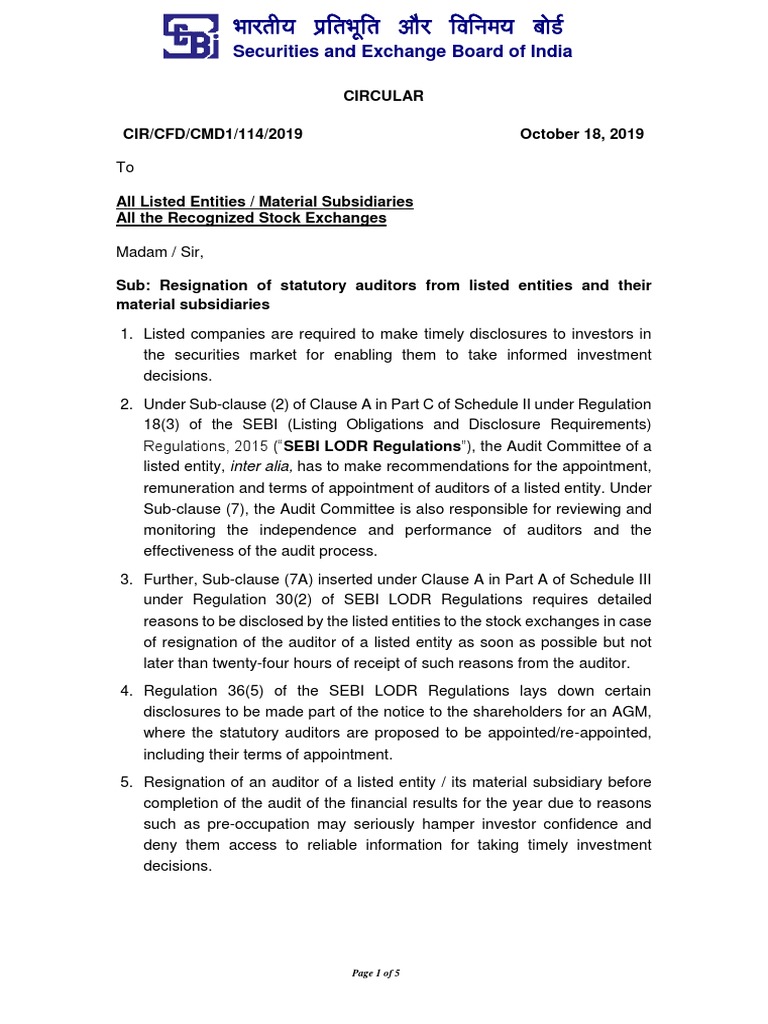 Auditor Resignation Guidelines | PDF