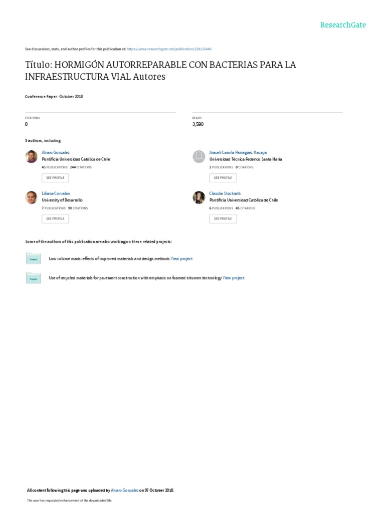 Hormigón Autorreparable con Bacterias | PDF | Hormigón | Cemento