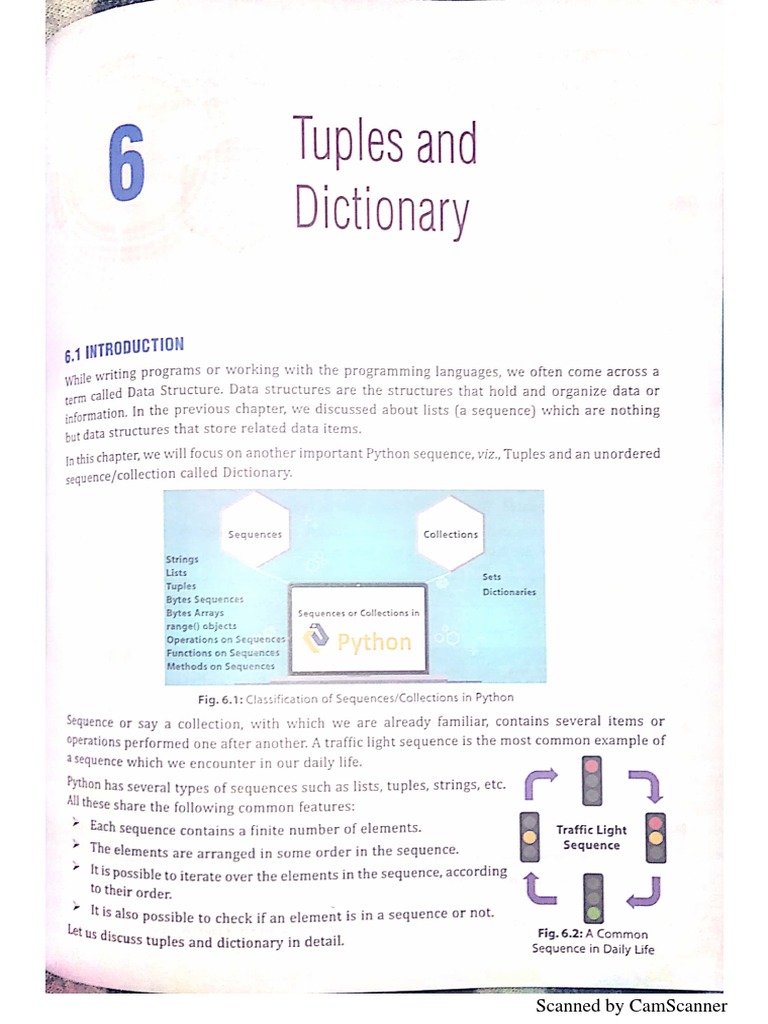 Ch6 (Tuples & Dictionary) | PDF