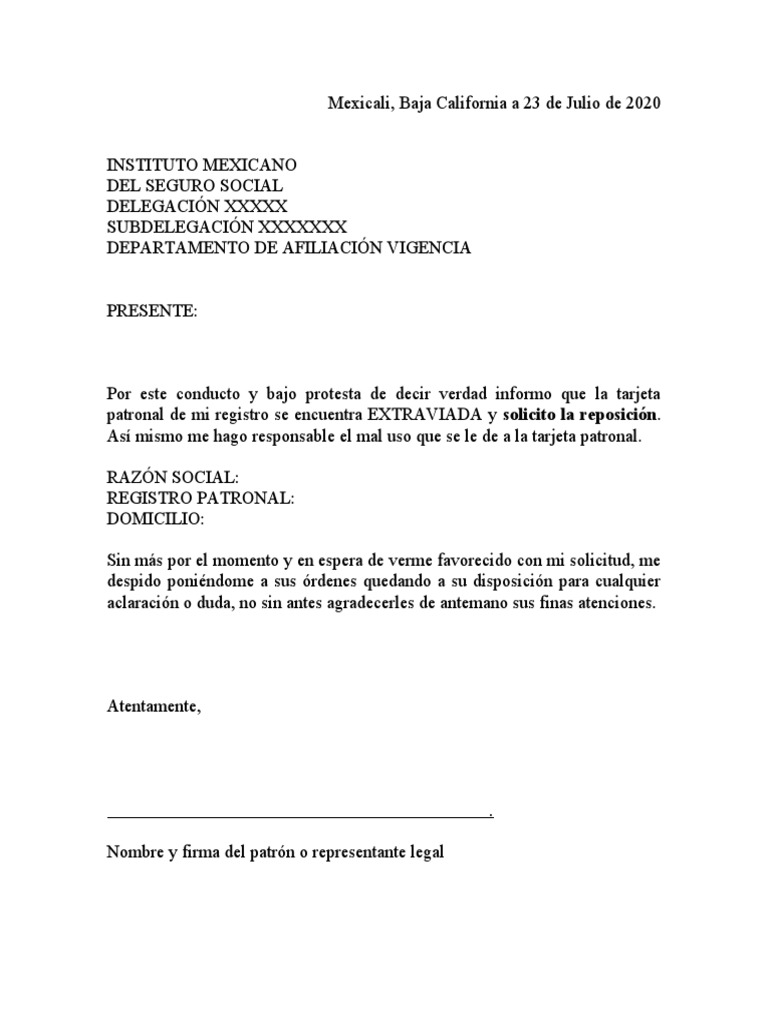 Requisitos Para Tramitar Reposicion De Tarjeta Patronal Imss Para ... Requisitos Para Tramitar Reposicion De Tarjeta Patronal Imss Para ...