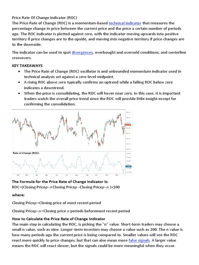 Price Rate of Change Indicator (ROC) PDF | PDF | Technical Analysis ...