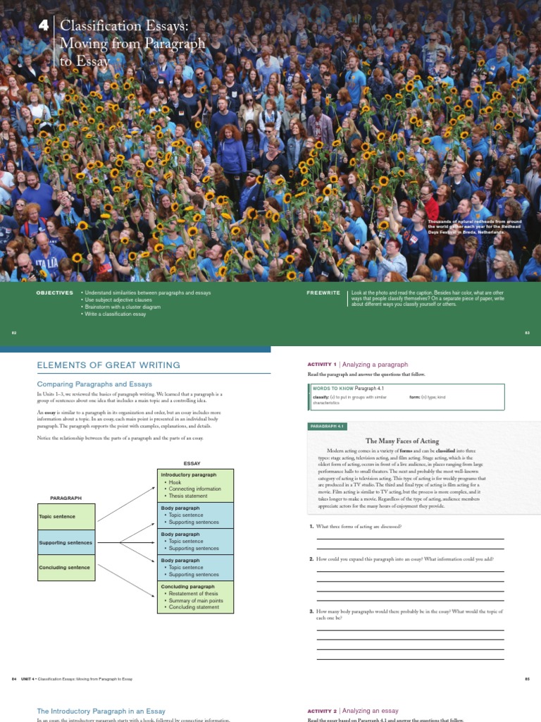 Great Writing Student Book 3 Unit 4 | PDF | Essays | Clause