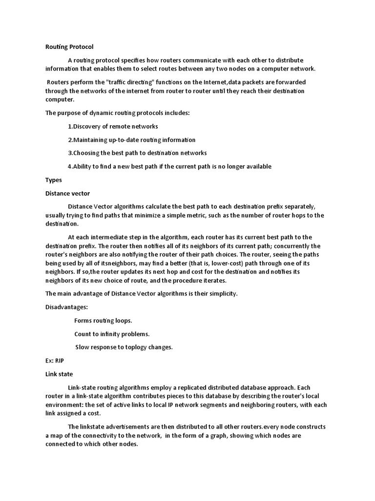 Comprehensive Overview Of Routing Protocols And Ospf Operation Pdf Routing Router Computing