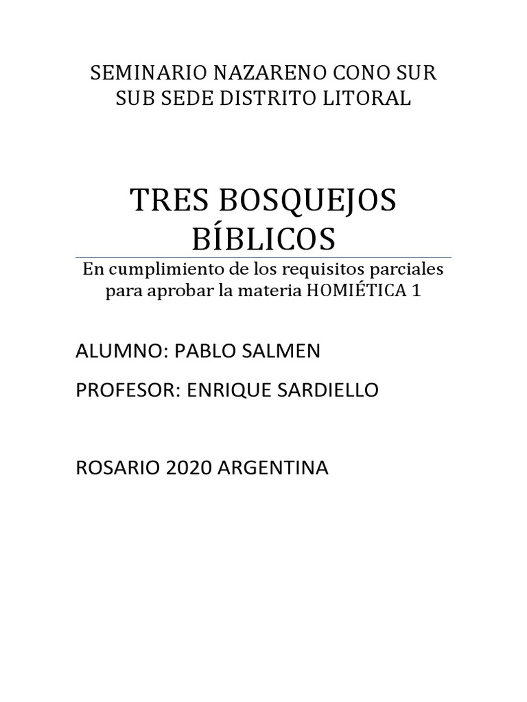 Tres Bosquejos Bíblicos | PDF | Cristo (título) | Pecado