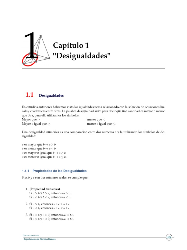 Teoria Desigualdades | PDF | Desigualdad (Matemáticas) | Intervalo (Matemáticas)