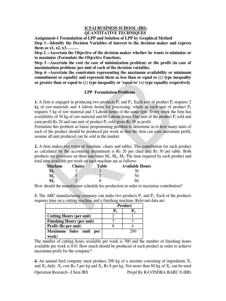 LPP Problems | PDF | Capital Budgeting | Investing