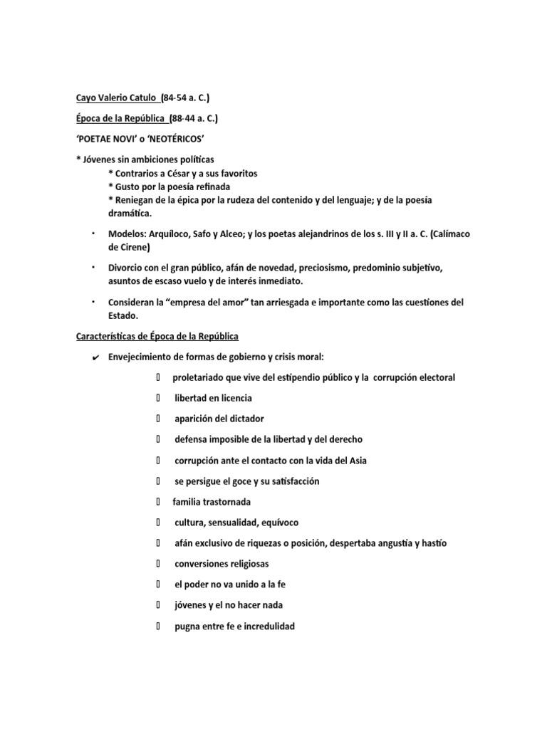 Cayo Valerio Catulo | PDF | Poesía