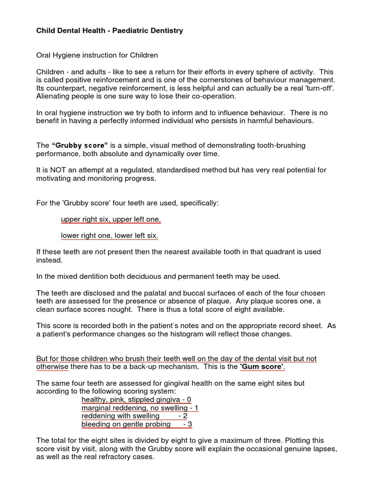 Grubby Score Explanation | PDF