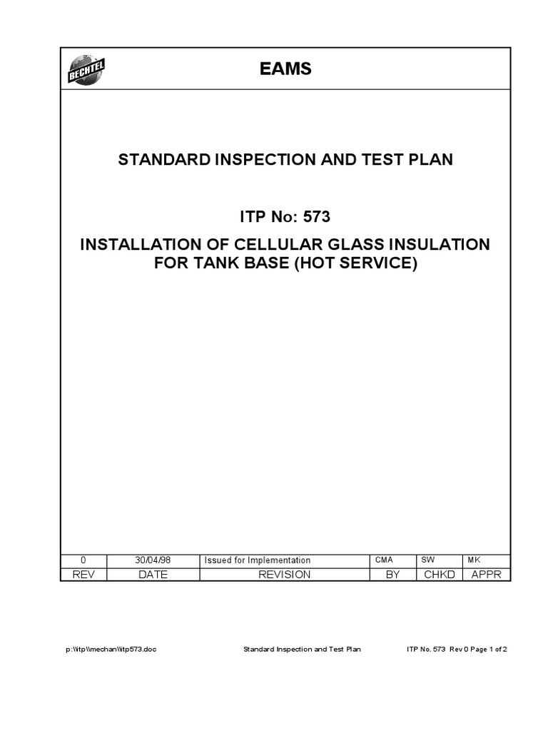 573-Installation of Cellular Glass Insulation For Tank Base ( | PDF
