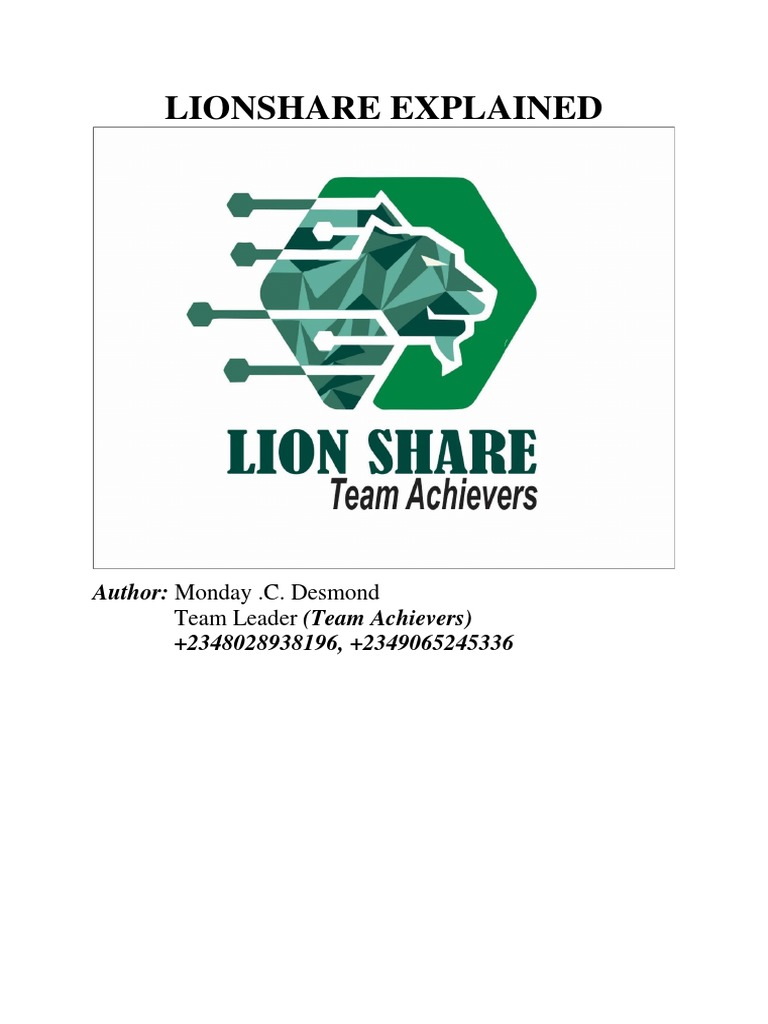 Lionshare Simplified PDF | PDF | Business | Economies