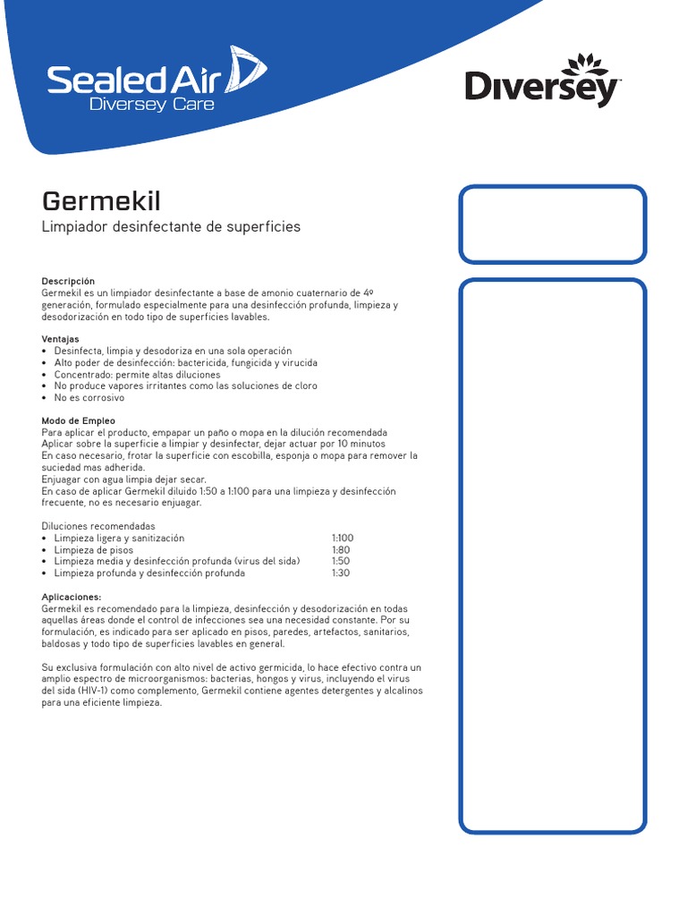 Germekil | PDF | Detergente | Virus