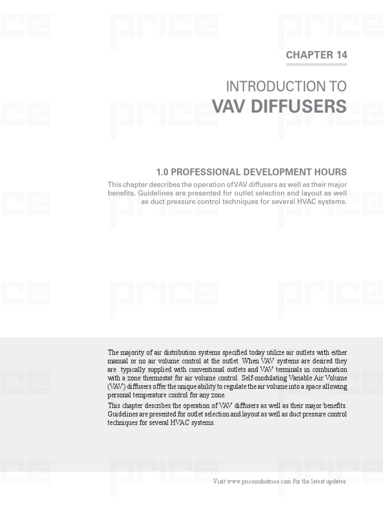 Vav Diffusers: Introduction To | PDF | Duct (Flow) | Engineering Thermodynamics