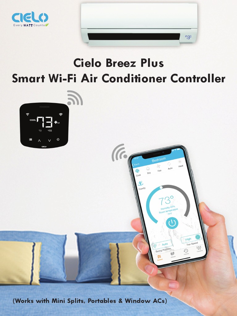 Cielo Breez Plus Smart Wi-Fi Air Conditioner Controller: (Works With Mini Splits, Portables ...