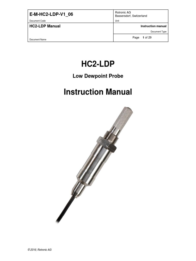 hc2-ldp-v1 - 06 Dew Point | PDF | Calibration | Electrical Connector