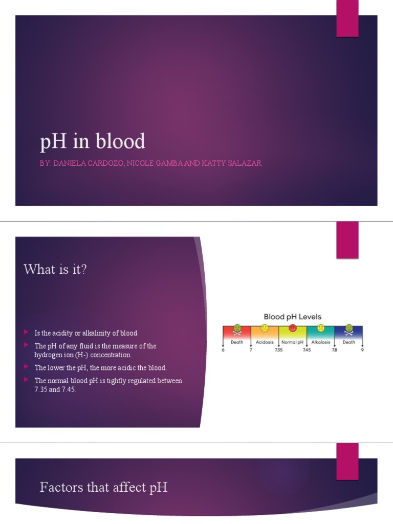 PH in Blood: By: Daniela Cardozo, Nicole Gamba and Katty Salazar | PDF ...