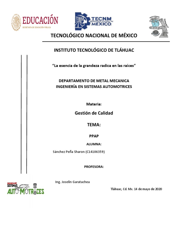 (PPAP) Proceso de Aprobación de Partes de Producción | PDF | Calidad ...