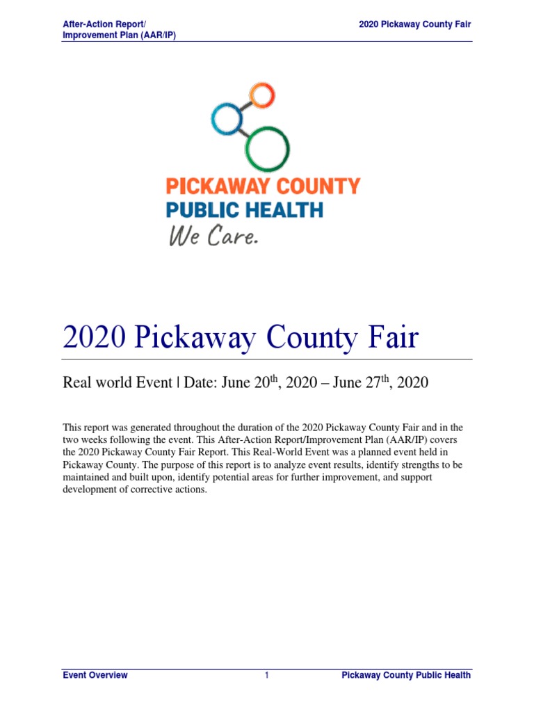 2020 Pickaway County Fair Report | PDF | Emergency Management | Public ...