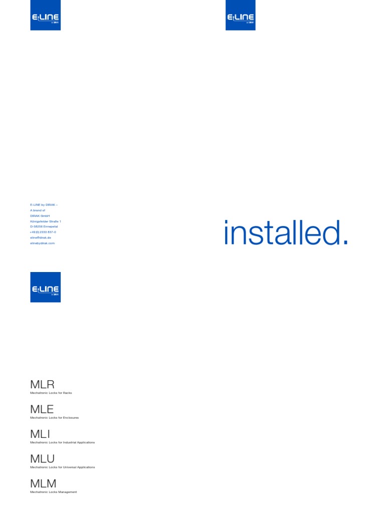 ELINE by DIRAK - Installed PDF | PDF | Electrical Connector | Power Supply