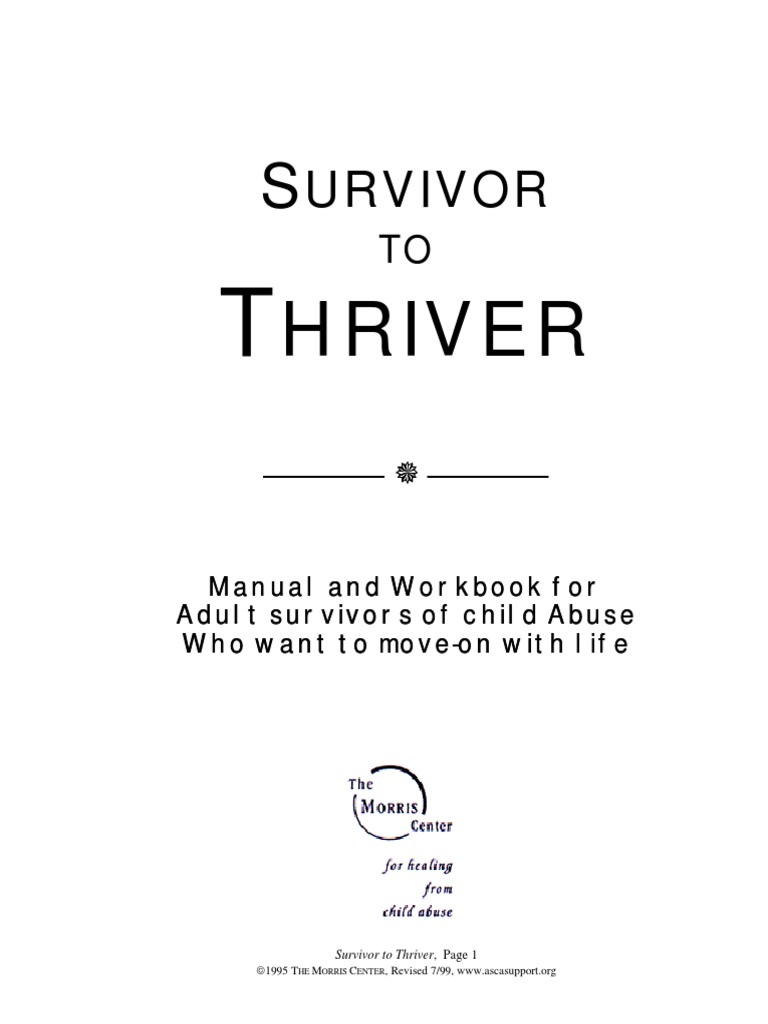 Survivor To Thriver | PDF | Recovery Approach | Psychotherapy