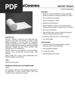 Kaowool S and Kaowool SZR Blankets Product Data Sheet | PDF | Thermal ...