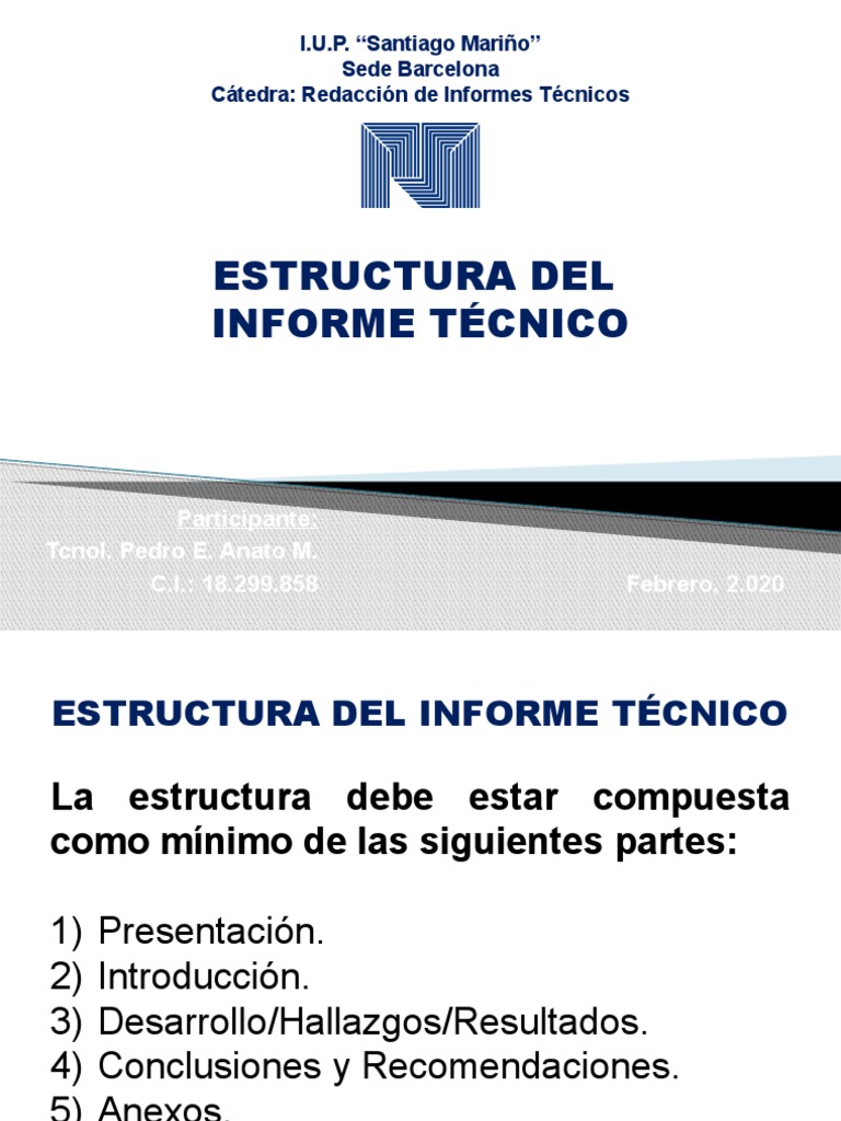 Estructura Del Informe Técnico | PDF | Informática | Informática y ...