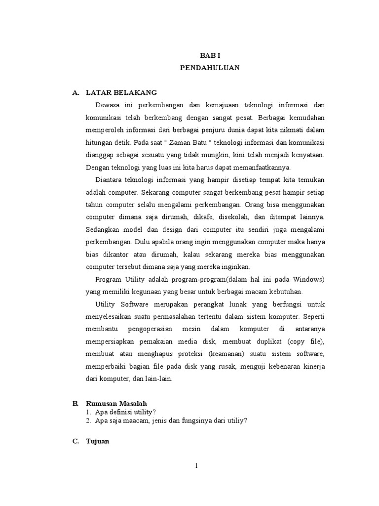 Makalah Utility | PDF