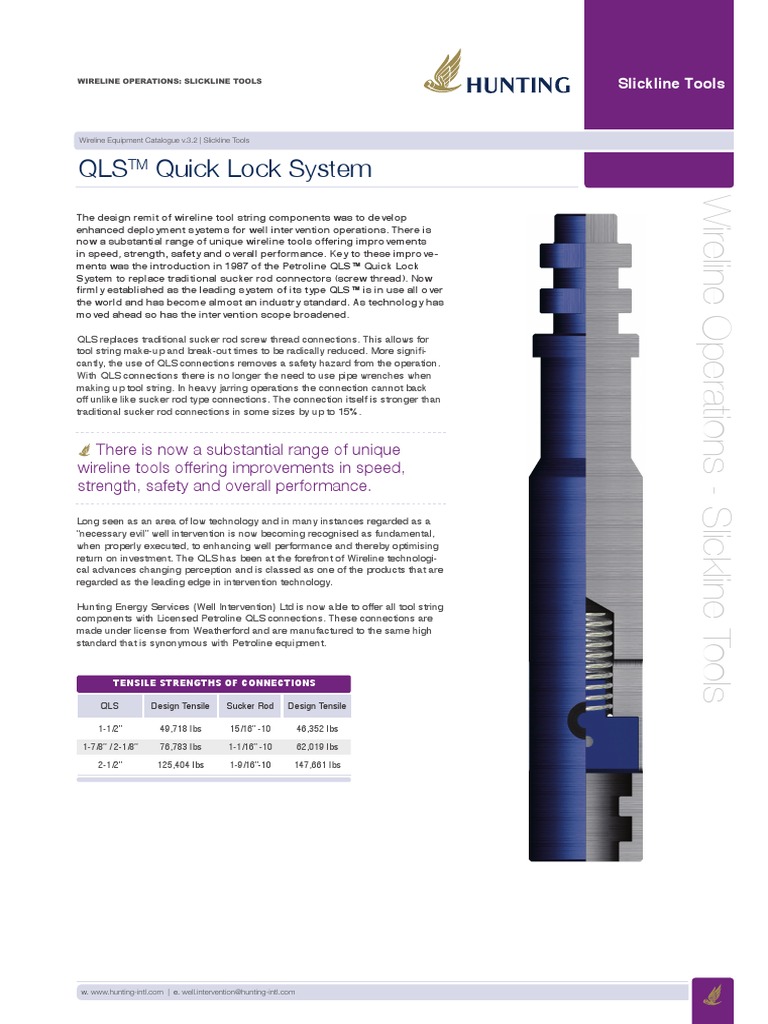 Qls - Quick - Lock (Slickline Tools) | PDF | Science | Science And ...