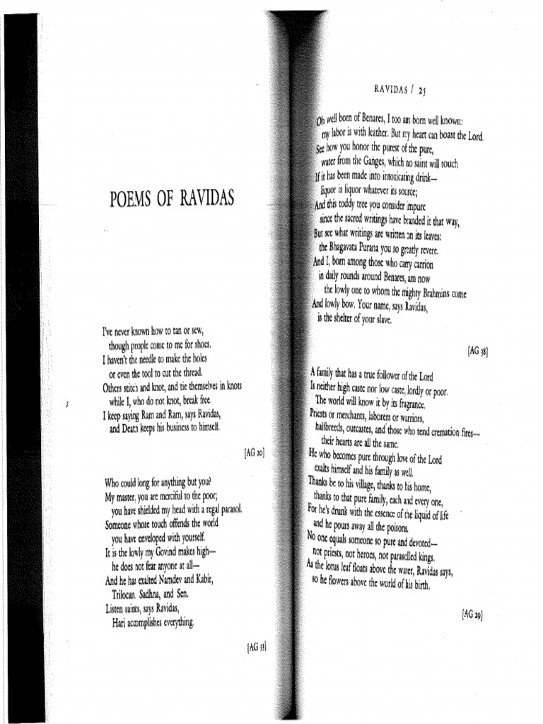 Poems of Ravidas, Kabir, and Nanak | PDF
