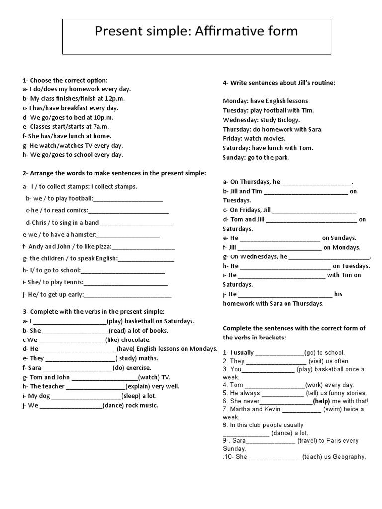 Present Simple Yes-No Questions | PDF