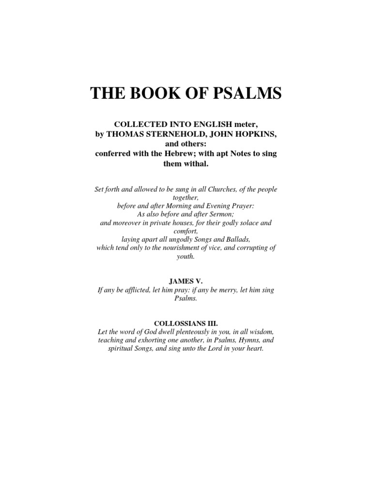 Metrical Psalms | PDF | Trinity | God The Father