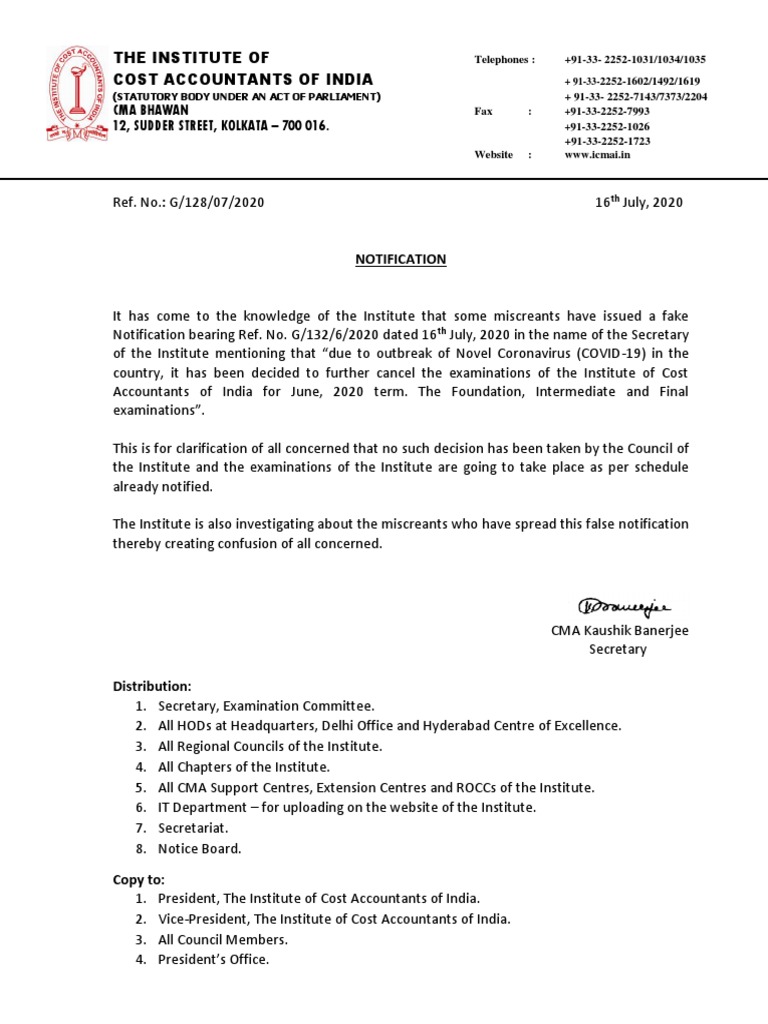 The Institute of Cost Accountants of India: Cma Bhawan 12, Sudder ...