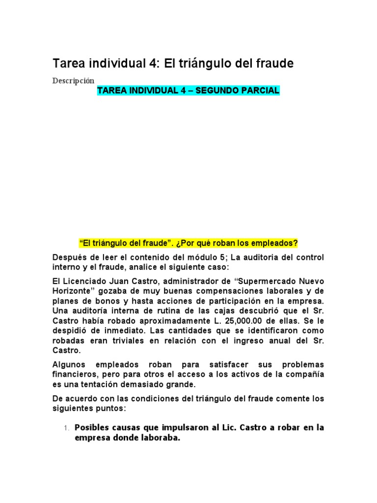 Análisis del Triángulo del Fraude | PDF