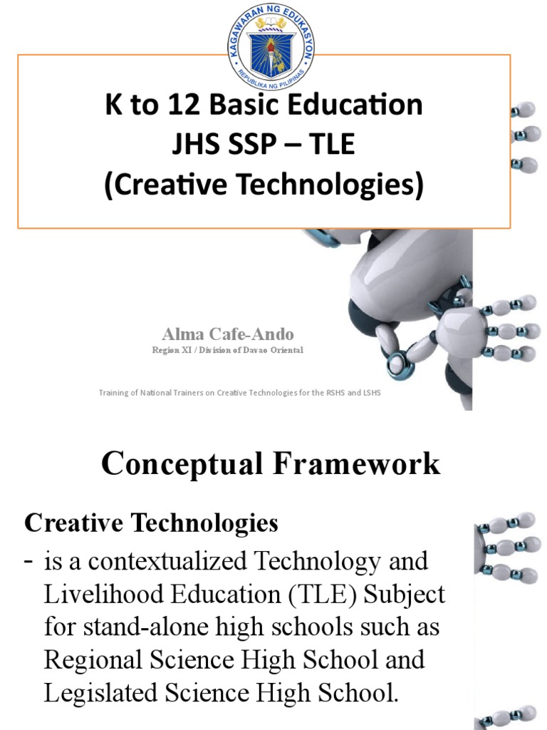 K To 12 Basic Education Jhs SSP - Tle (Creative Technologies) | PDF ...