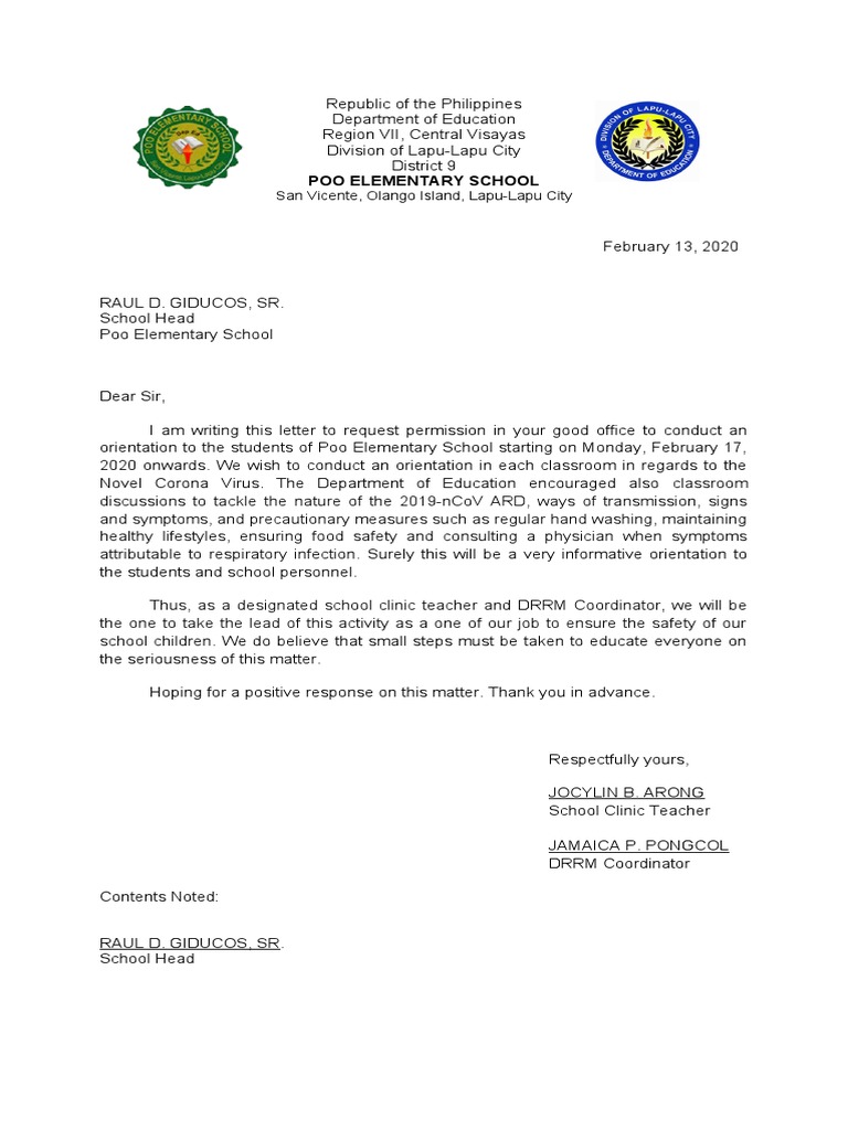 Request for Student Orientation on COVID-19 | PDF