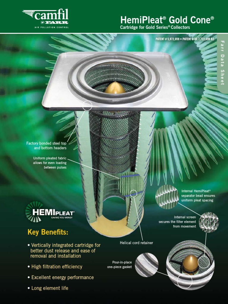 Hemipleat Gold Cone Cartridge en | PDF | Fibers | Filtration