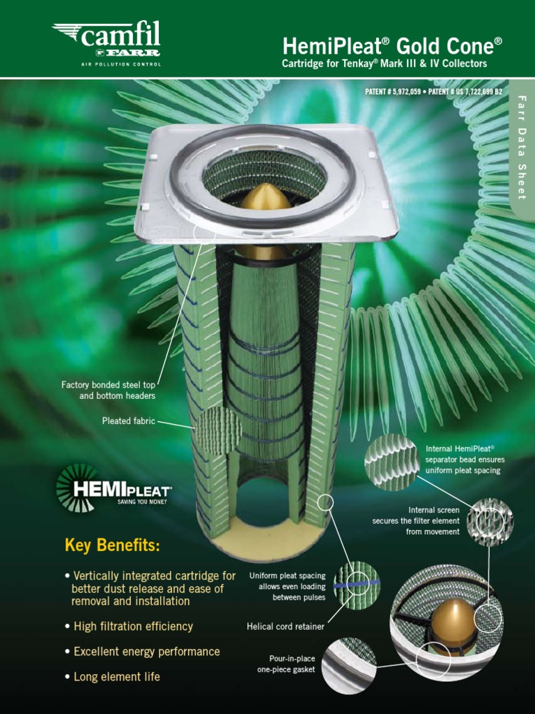 Hemipleat Gold Cone Tenkay Cartridge en | PDF | Fibers | Filtration