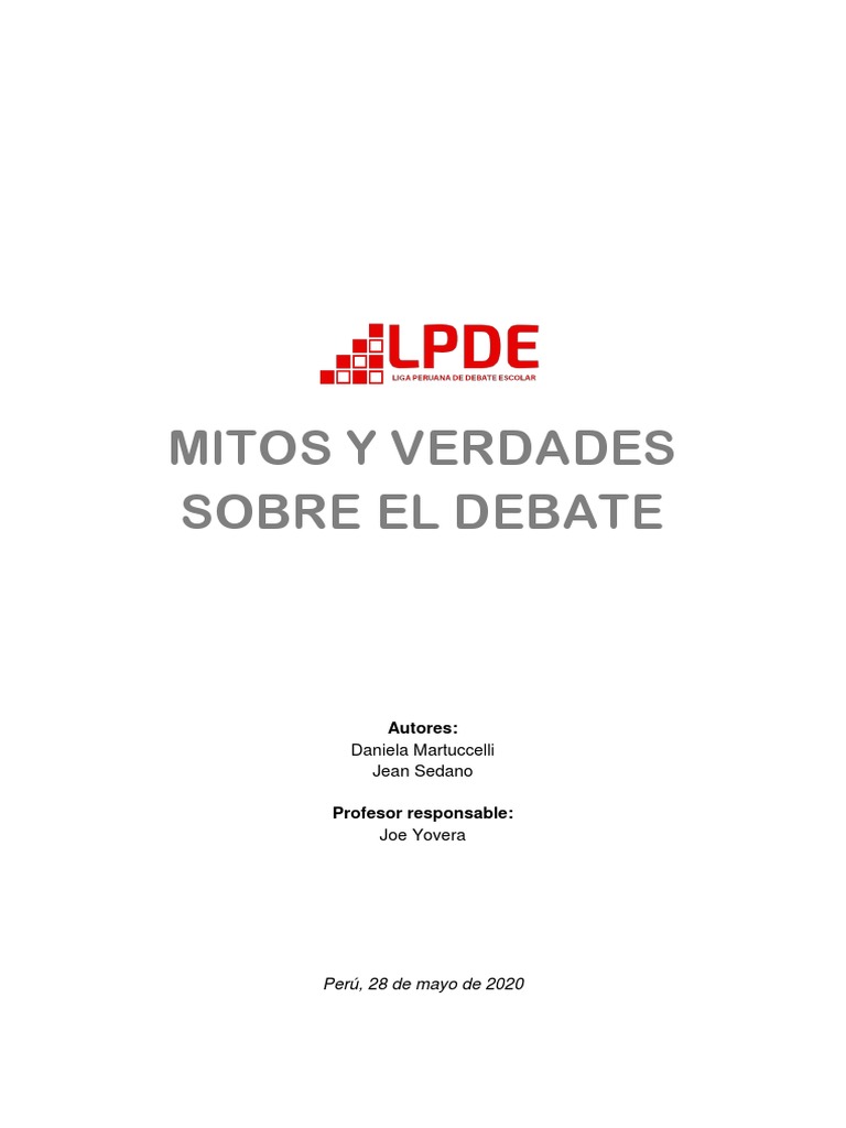 Mitos Y Verdades Pdf Verdad Pobreza