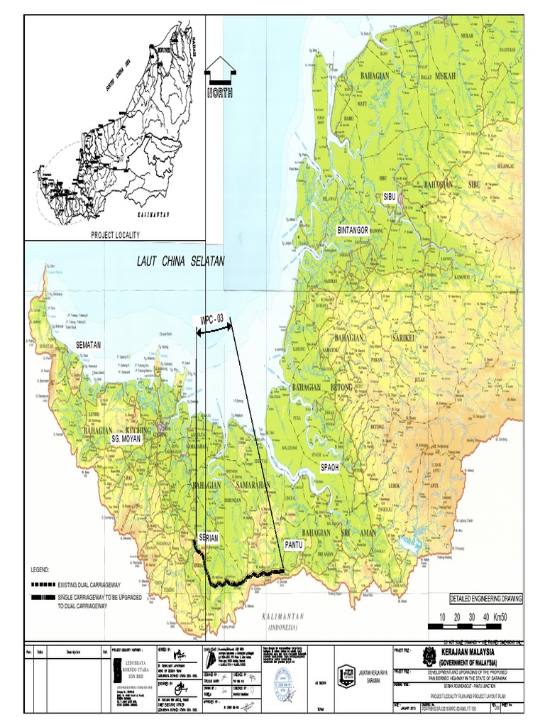 Pan Borneo Highway Project Map | PDF