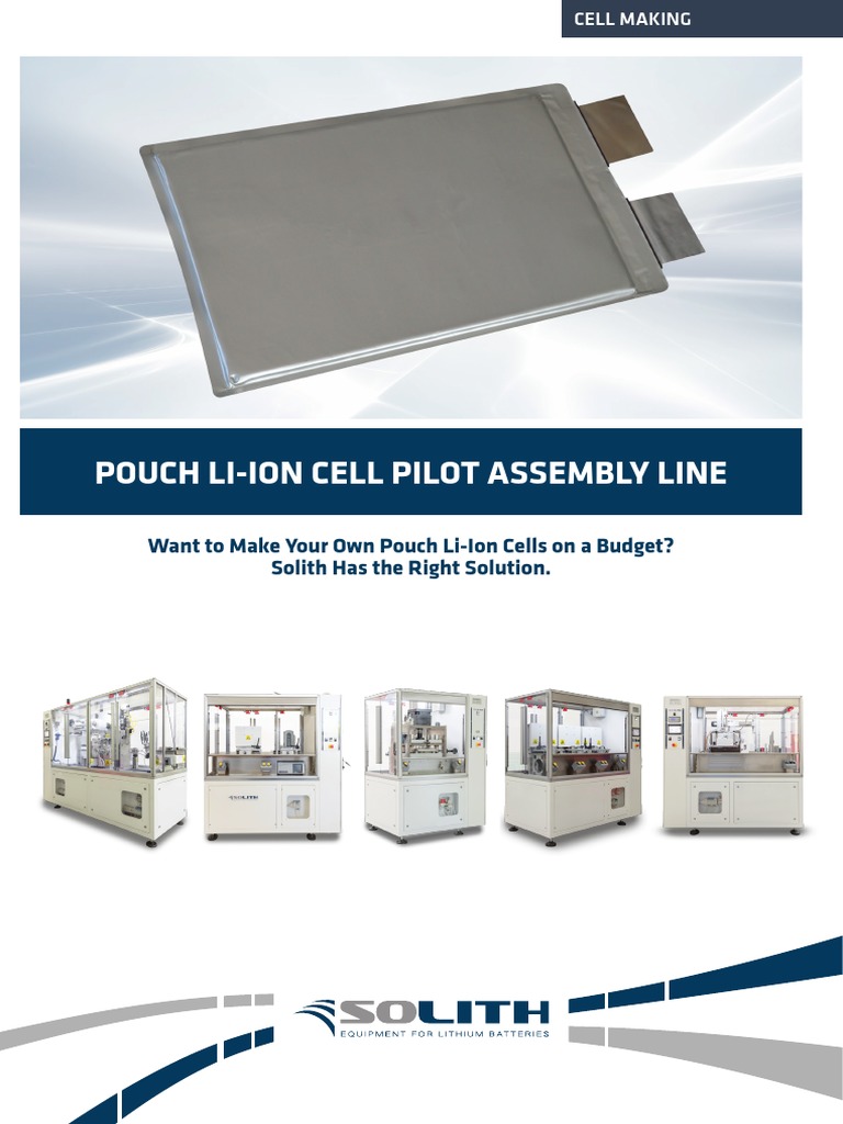 Pouch Li-Ion Cell Pilot Assembly Line | PDF | Electrode | Lithium Ion ...