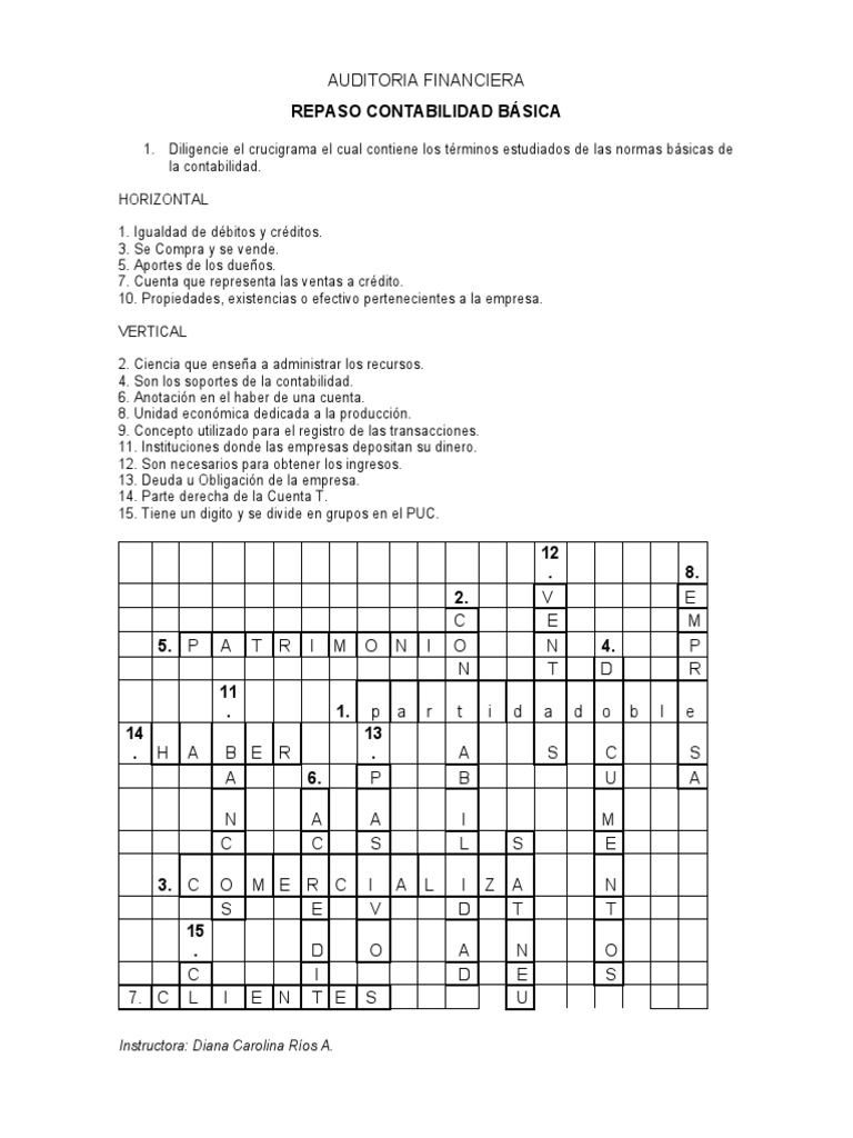 Taller Contabilidad Basica-. Repaso | PDF | Contabilidad | Servicios financieros