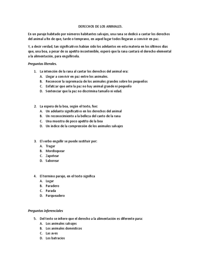 Derechos de Los Animales | PDF
