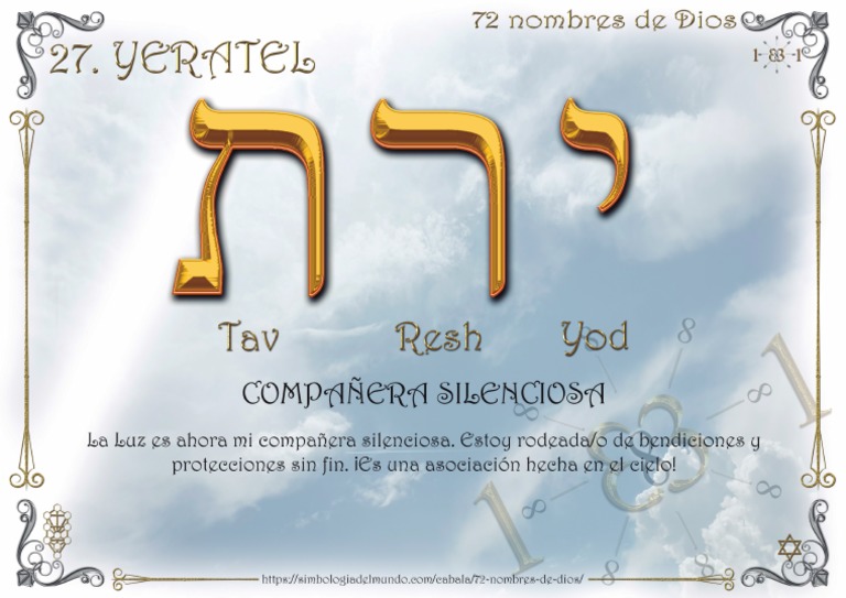 Los 72 Nombres de Dios - 27 YERATEL PDF | PDF