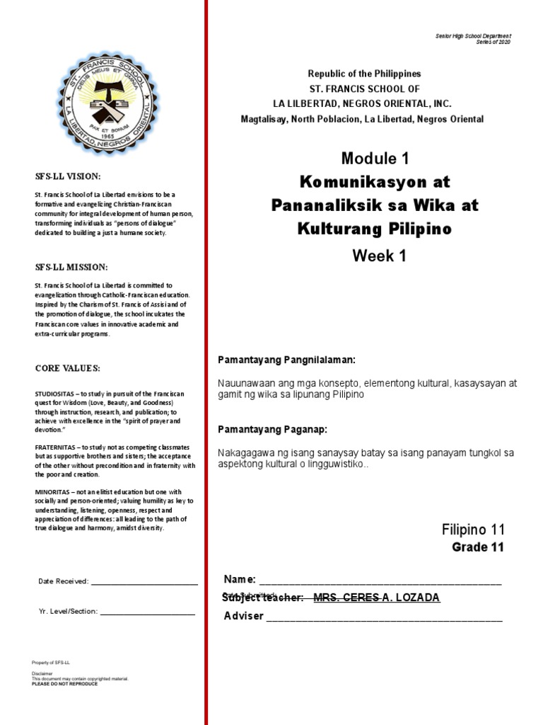 MODULE Maam Ceres 2020-2021 | PDF | Francis Of Assisi