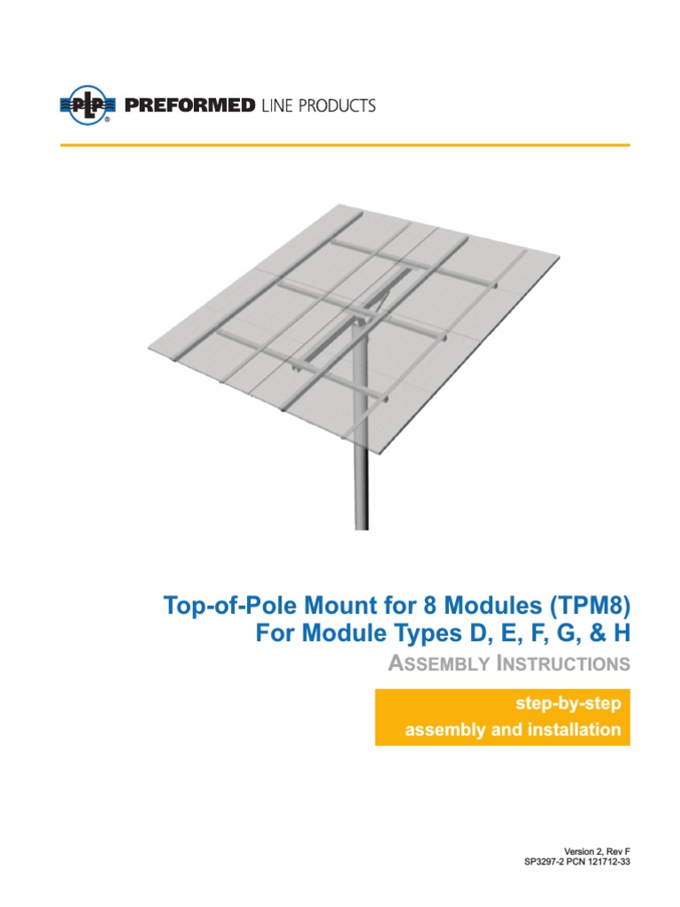 Top-of-Pole Mount For 8 Modules (TPM8) For Module Types D, E, F, G, & H ...