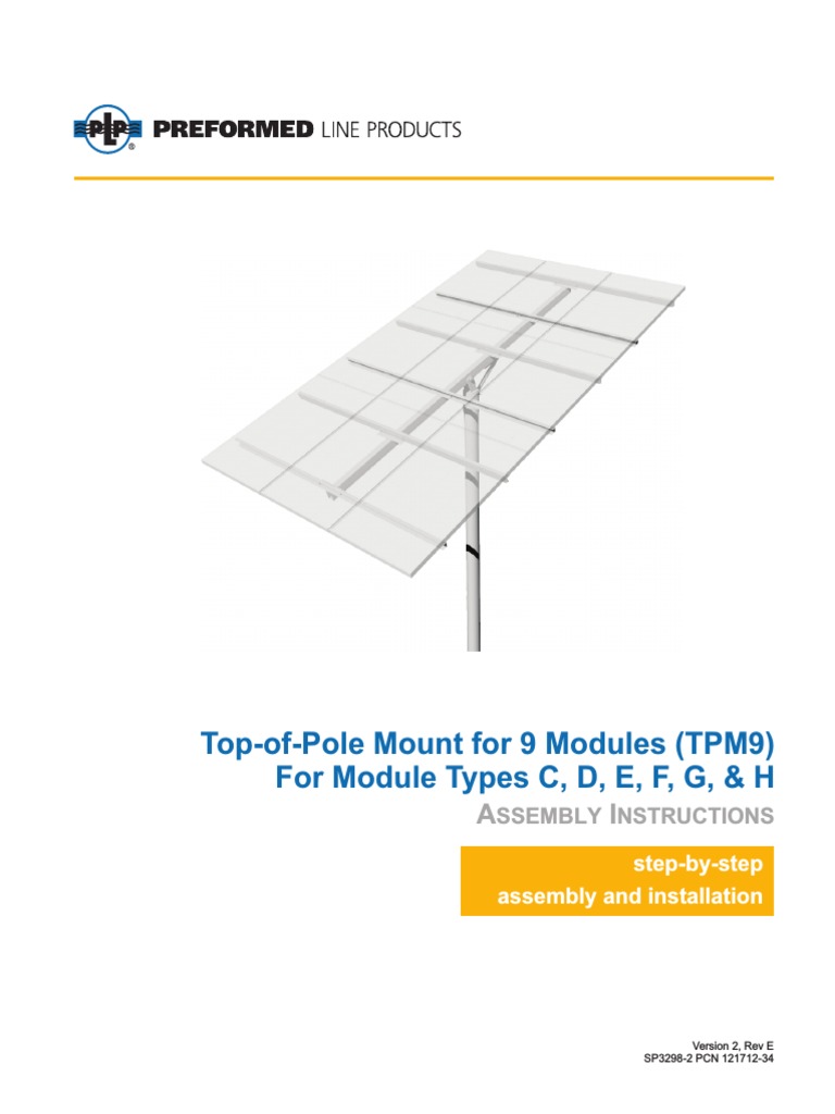 Top-of-Pole Mount For 9 Modules (TPM9) For Module Types C, D, E, F, G ...