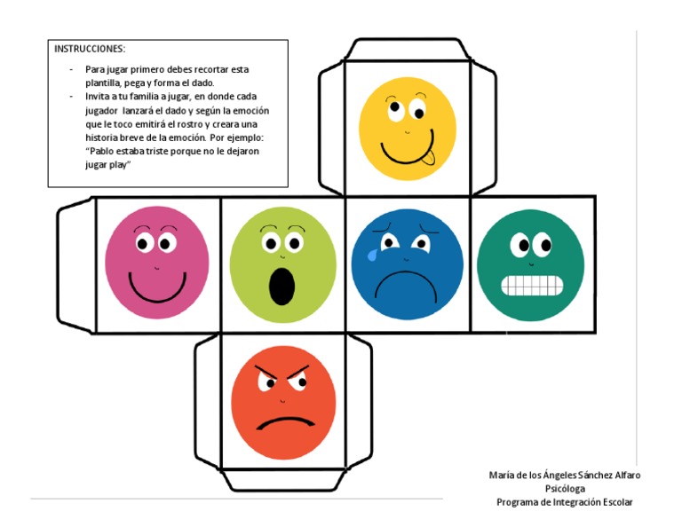 Dado de Las Emociones Basicas | PDF