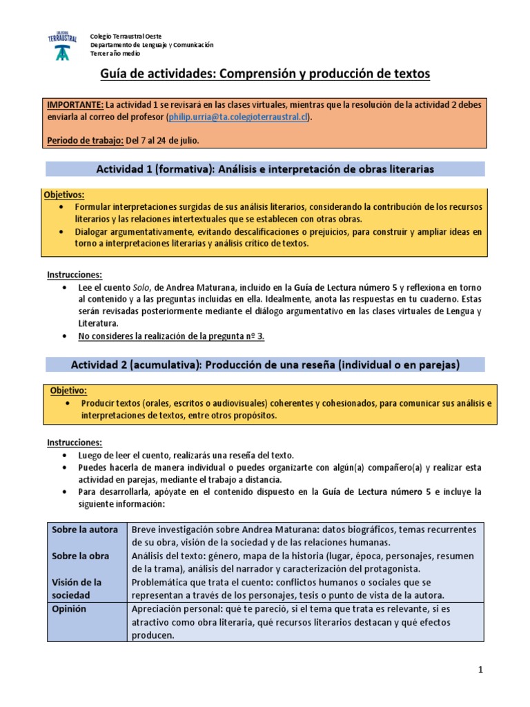 G-III-LyL-Actividades Entrega 7 | PDF | Cuentos | Comunicación