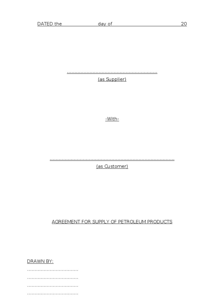 Petroleum Products Supply Agreement | PDF | Indemnity | Liquidation