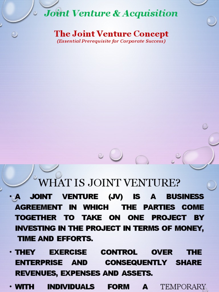 NIFT 2019 - The Joint Venture Concept | PDF | Joint Venture | Brand